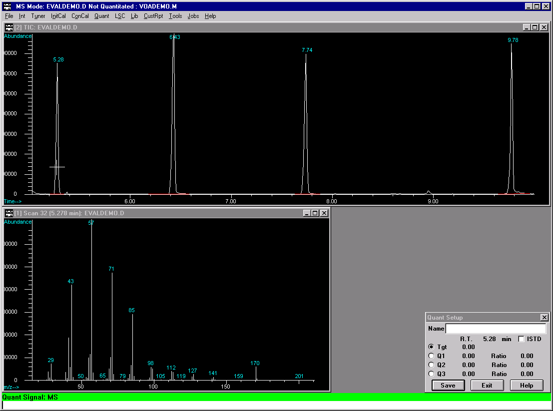 Building a Calibration Table in Ancient MSD Chemstation - Part 1